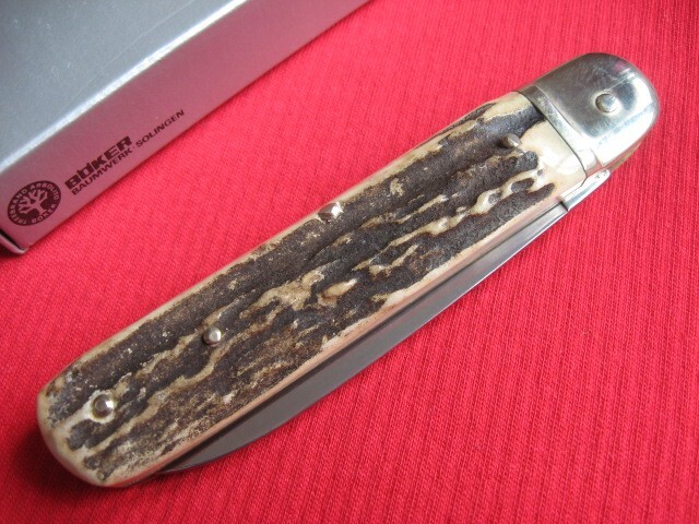 Vintage German Boker 715 Leverlock Knife Stag - New in Box