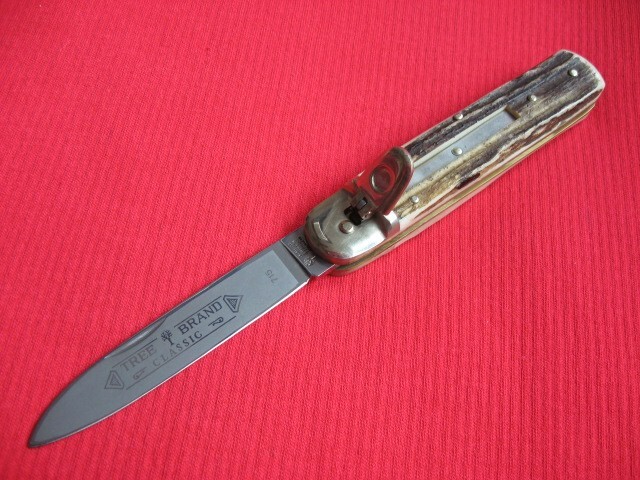 Vintage German Boker 715 Leverlock Knife Stag - New in Box