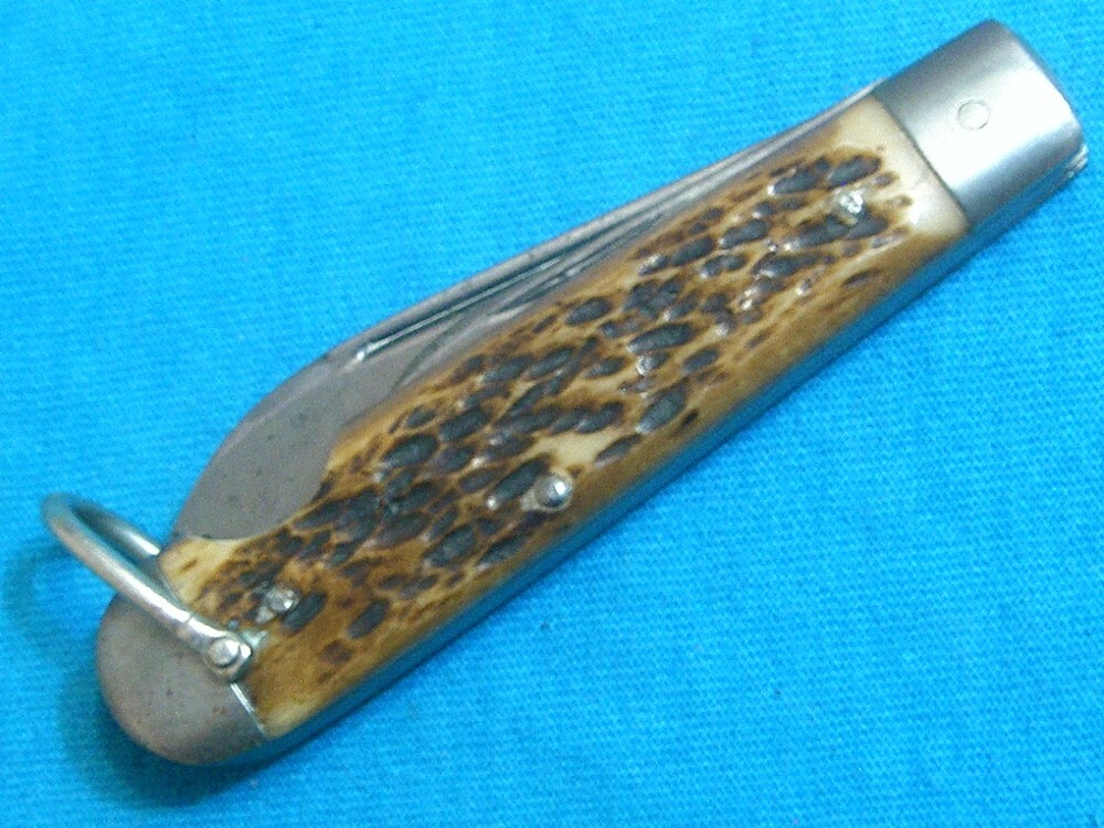 VINTAGE 4 LINE CAMILLUS CUTLERY CO BONE EZ EASY OPEN JACK FOLDING ...