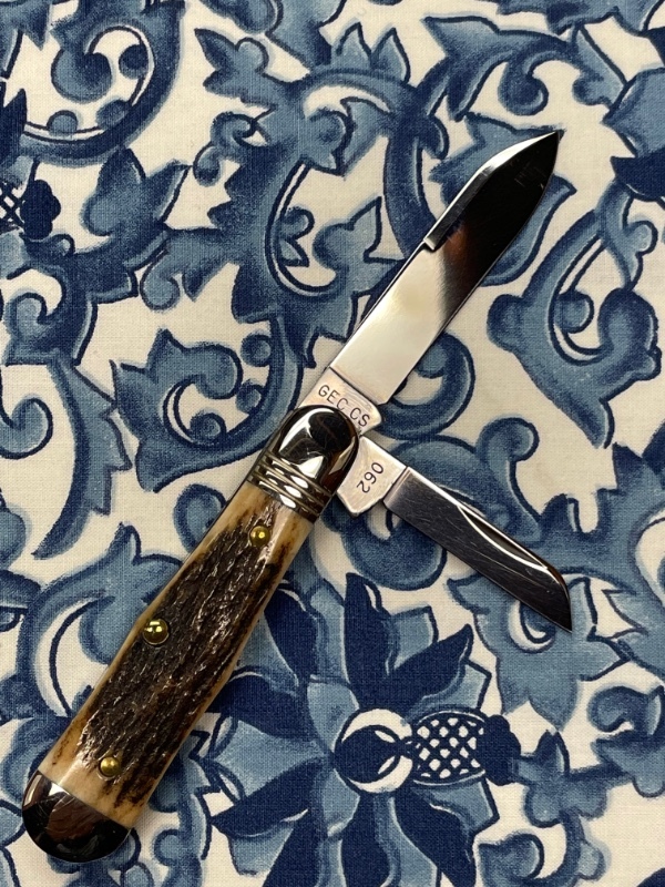 Great Eastern Cutlery Pemberton Small English Jack 2-Blade Stag with ...