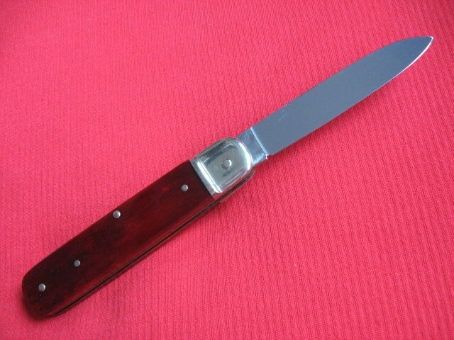 Vintage German Boker 712 Leverlock Knife BURGUNDY BONE