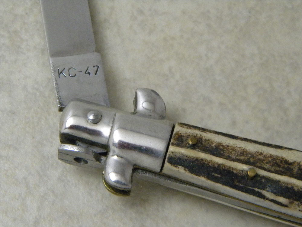 Kissing Crane KC47 Rostfrei Made in Germany Stag Medium Stiletto Knife ...