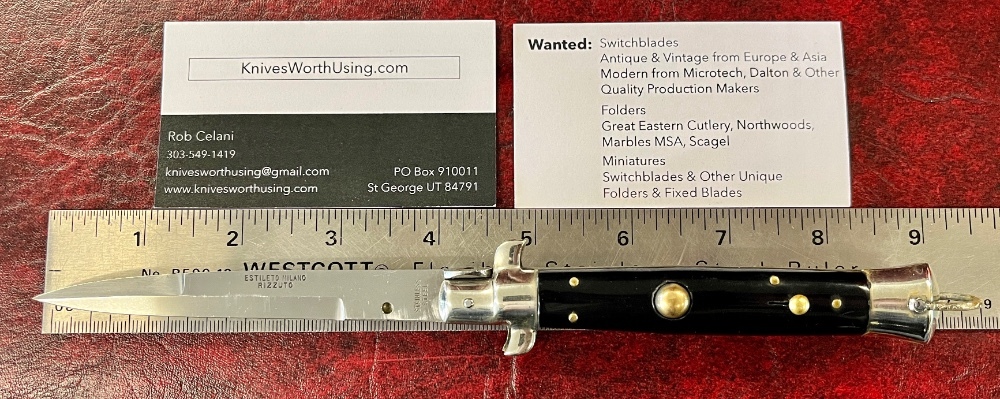 Rare Rizzuto Estileto Milano Fixed Guard Picklock Switchblade Knife