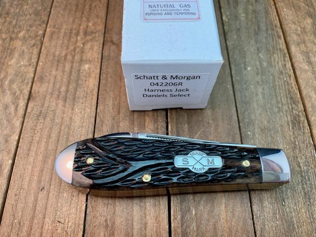 Schatt and Morgan Harness Jack Reverse Worm Groove Black Bone Daniels ...
