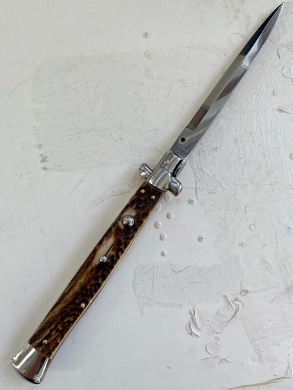 Frank B Italy 33cm / 13" Bayonet Blade Stag Swivel Bolster EX Older ...