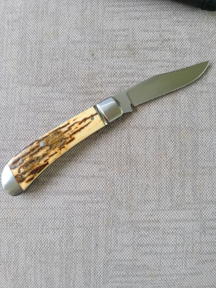 Bobby Toole Jigged Mammoth Ivory Honknose Trapper...Cpm154...3 7/8 ...