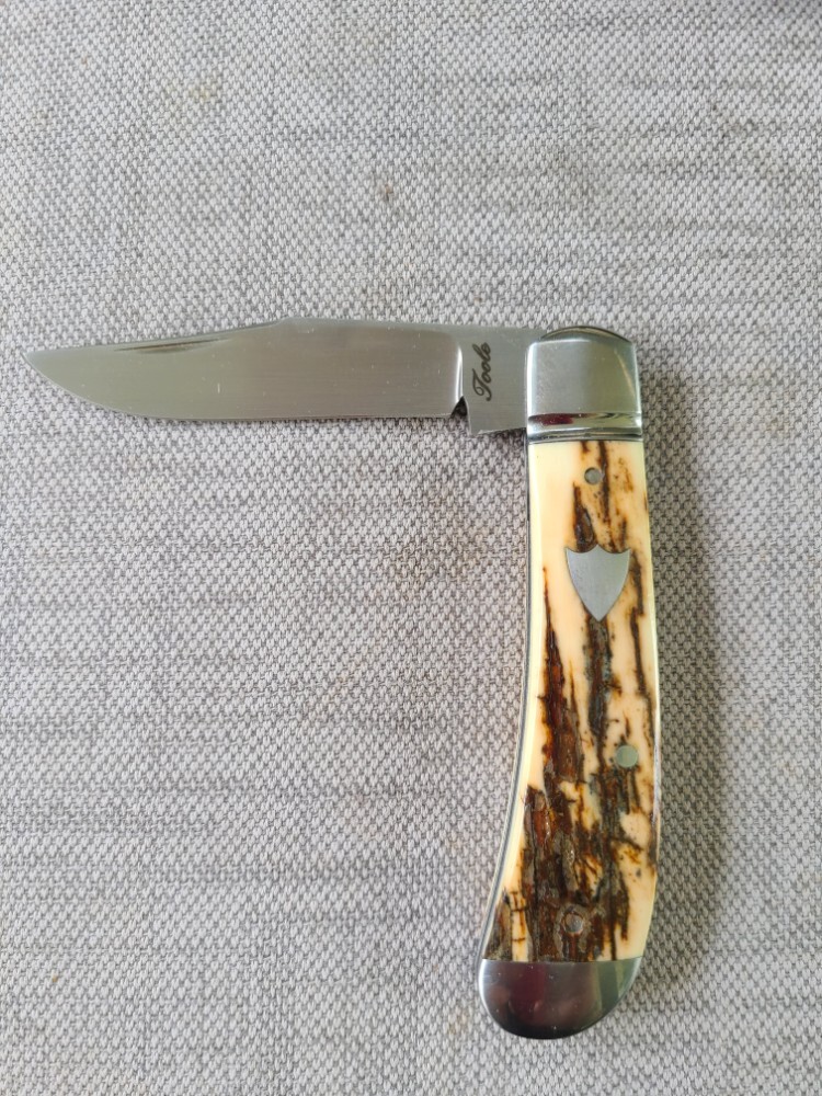 Bobby Toole Jigged Mammoth Ivory Honknose Trapper...Cpm154...3 7/8 ...