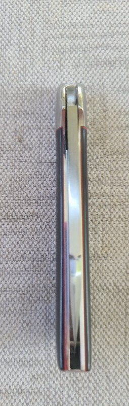 K'roo Custom Reaper Raven,3.75..Black Linen...rwl34...red G10 spacers ...