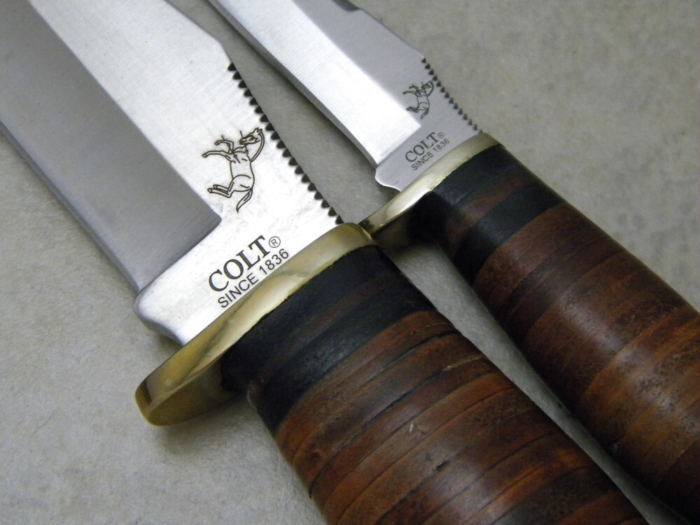 Colt CT 295 Fixed Blade Stacked Leather Combo Sheath Knives