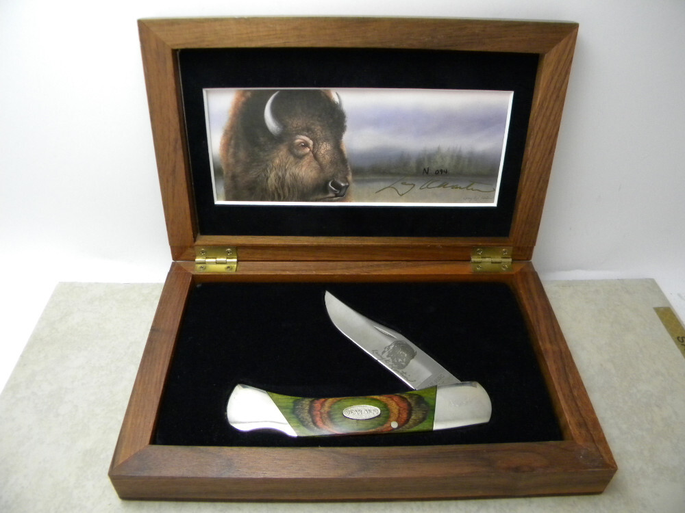Bear MGC USA Wood Larry Martin #094 Lockback Knife NIB