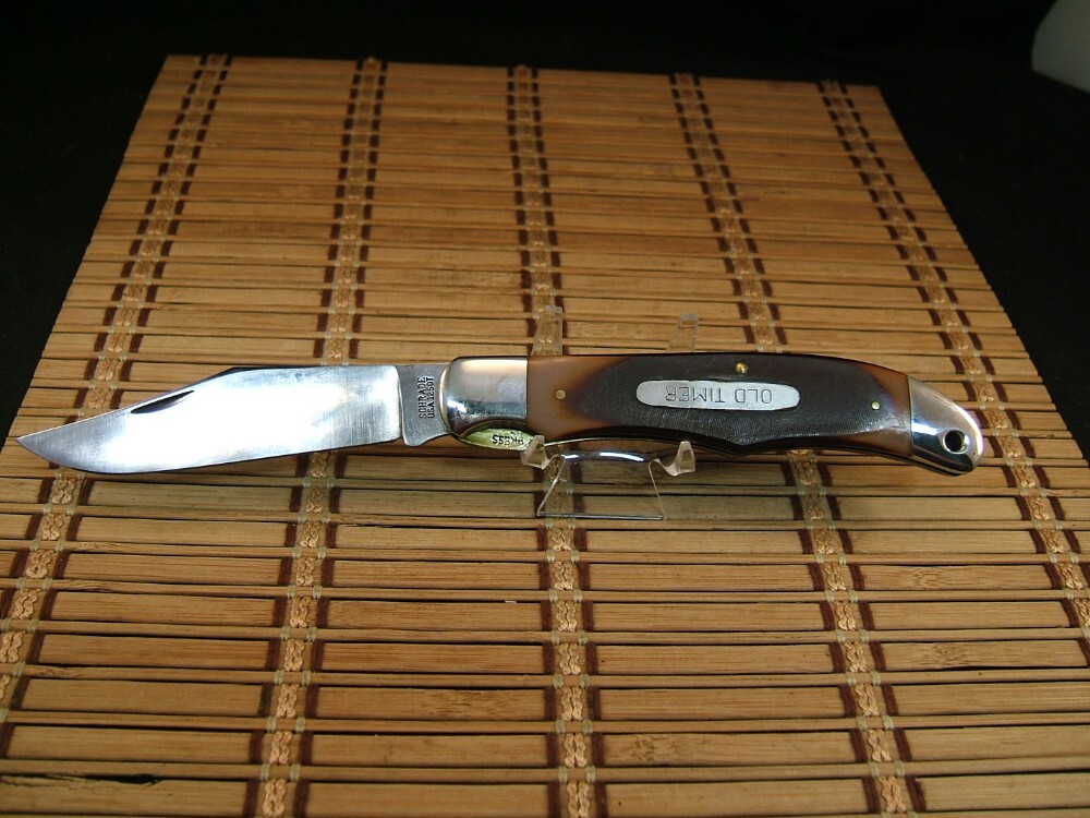 SCHRADE OLD TIMER 125OT MUSTANG U.S.A. MADE VINTAGE UNUSED OLDER HIGH ...