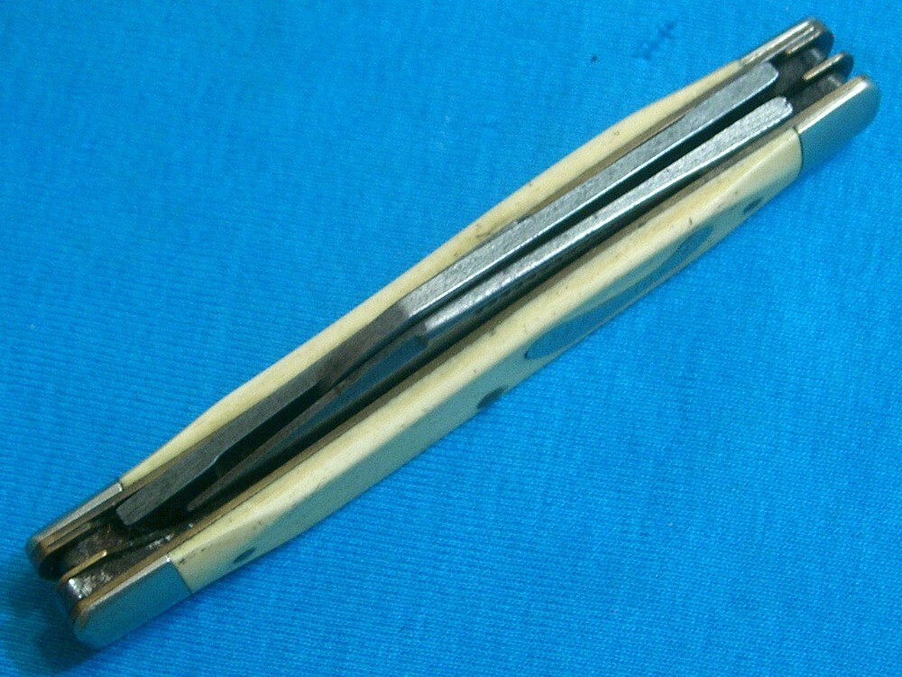 VINTAGE FRONTIER USA STOCKMAN FOLDING POCKET KNIFE KNIVES OLD