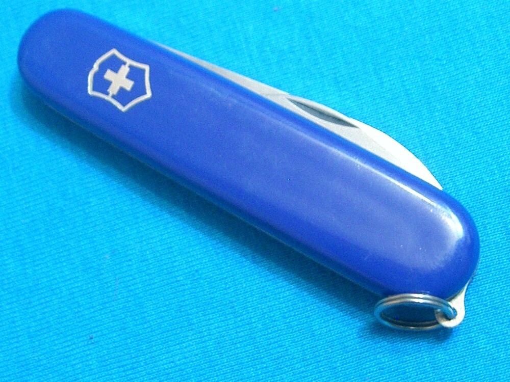 BANTAM BLUE CELLIDOR 84MM VICTORINOX SWISS ARMY SAK FOLDING POCKET CAMP ...