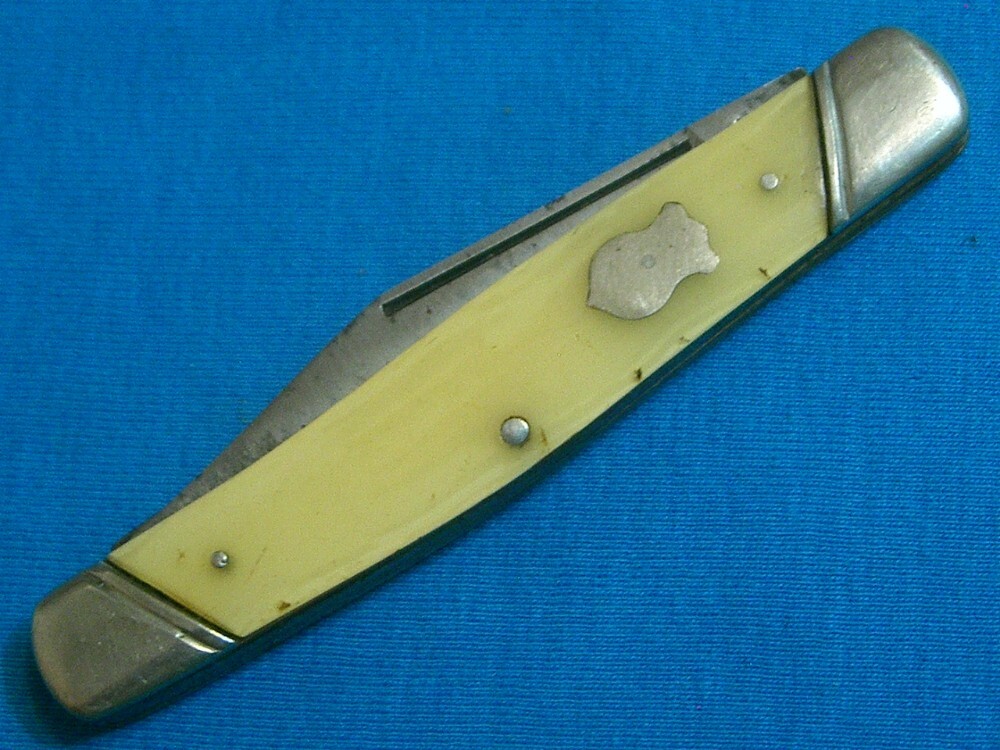 VINTAGE KUTMASTER UTICA USA STOCKMAN CATTLEMANS FOLDING POCKET KNIFE ...