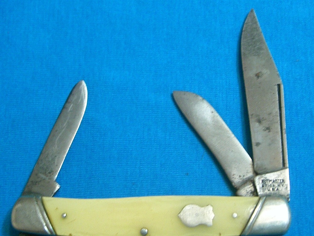 VINTAGE KUTMASTER UTICA USA STOCKMAN CATTLEMANS FOLDING POCKET KNIFE ...