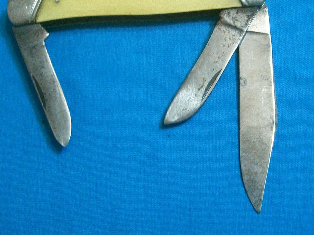 VINTAGE KUTMASTER UTICA USA STOCKMAN CATTLEMANS FOLDING POCKET KNIFE ...