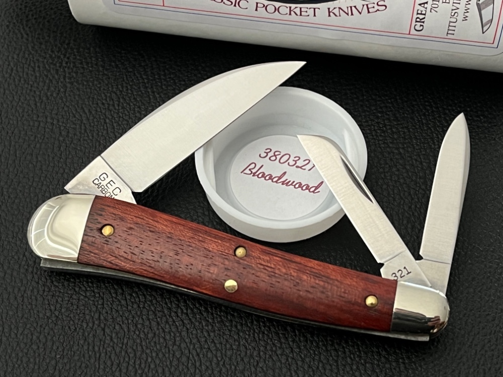 Great Eastern Cutlery GEC 380321 Bloodwood English Splitback Whittler Knife