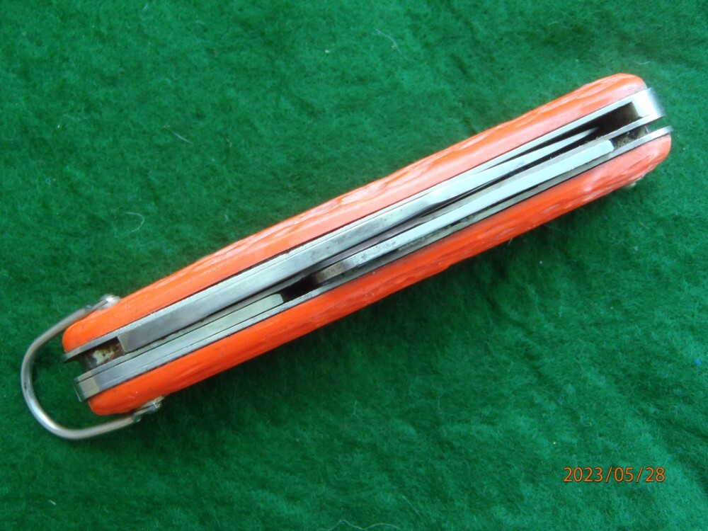 Schrade Walden Orange Switchblade with Cutter