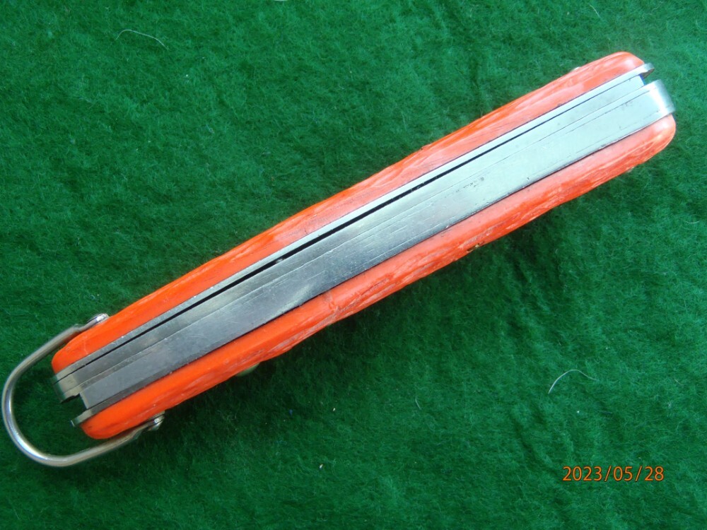 Schrade Walden Orange Switchblade with Cutter
