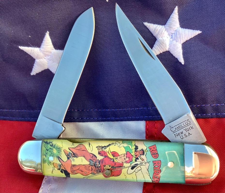 Vintage Camillus 2 Blade Large Cigar Knife w/ Riders of the Silver ...