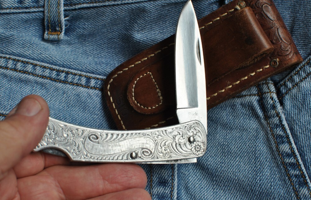 Buck 510 Classic II Original Tooled Sheath 1982 Never Used 4 1/4 ...