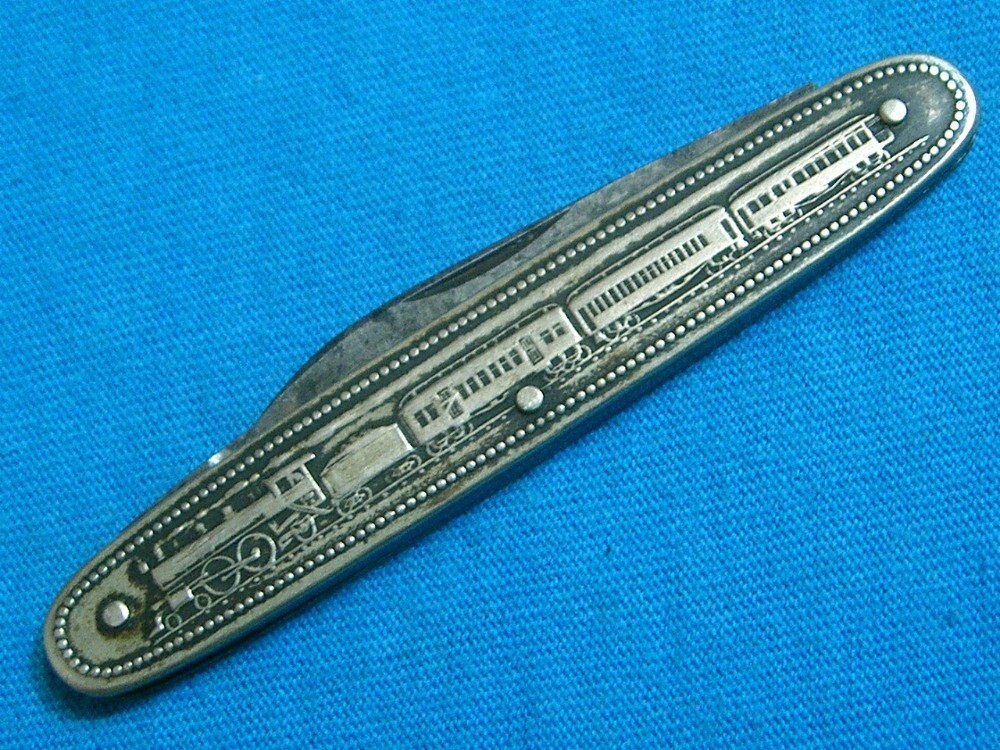 VINTAGE WH WHITEHEAD HOAG TRAVELERS TRAIN LOCOMOTIVE RAILROAD FOLDING ...