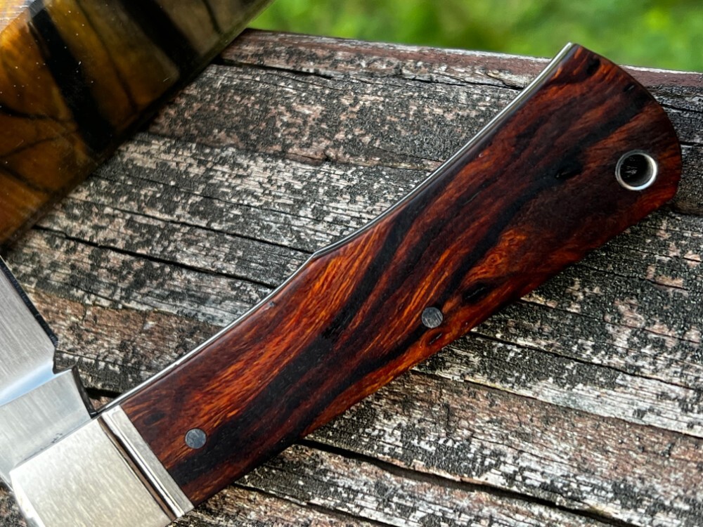 RIAAN RAS CUSTOM DESERT IRONWOOD MINI HUNTER CPM 154 STEEL *AMAZING*