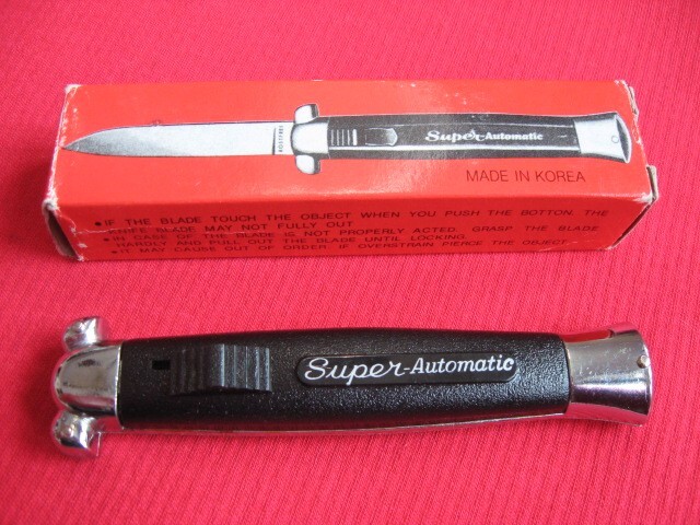 Vintage K-108 Super-Automatic OTF Switchblade Knife in Box!
