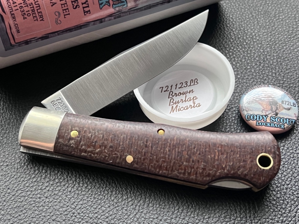 Great Eastern Cutlery GEC 721123LB Brown Burlap Micarta Cody Scout ...