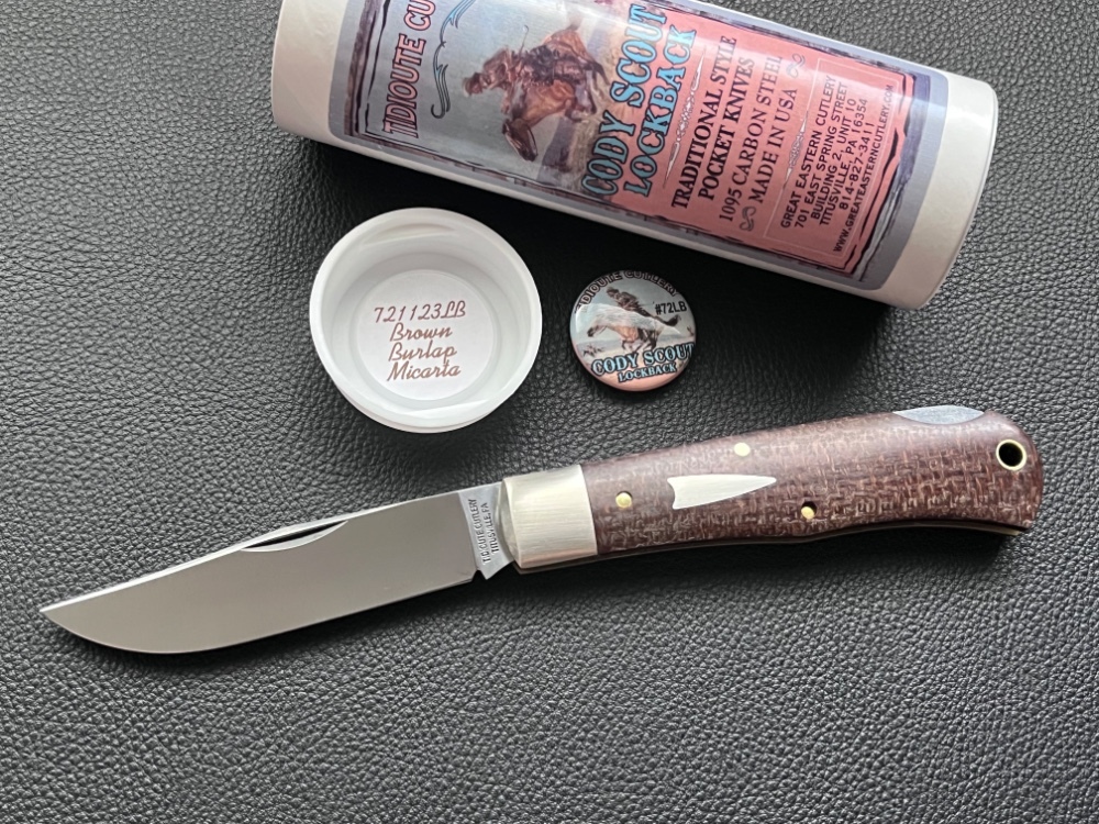Great Eastern Cutlery GEC 721123LB Brown Burlap Micarta Cody Scout ...