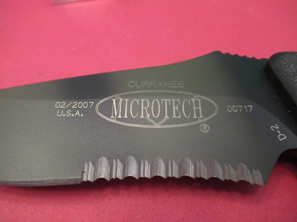 Microtech Half Serration Black Micarta Handle Fixed Blade Model Currahee