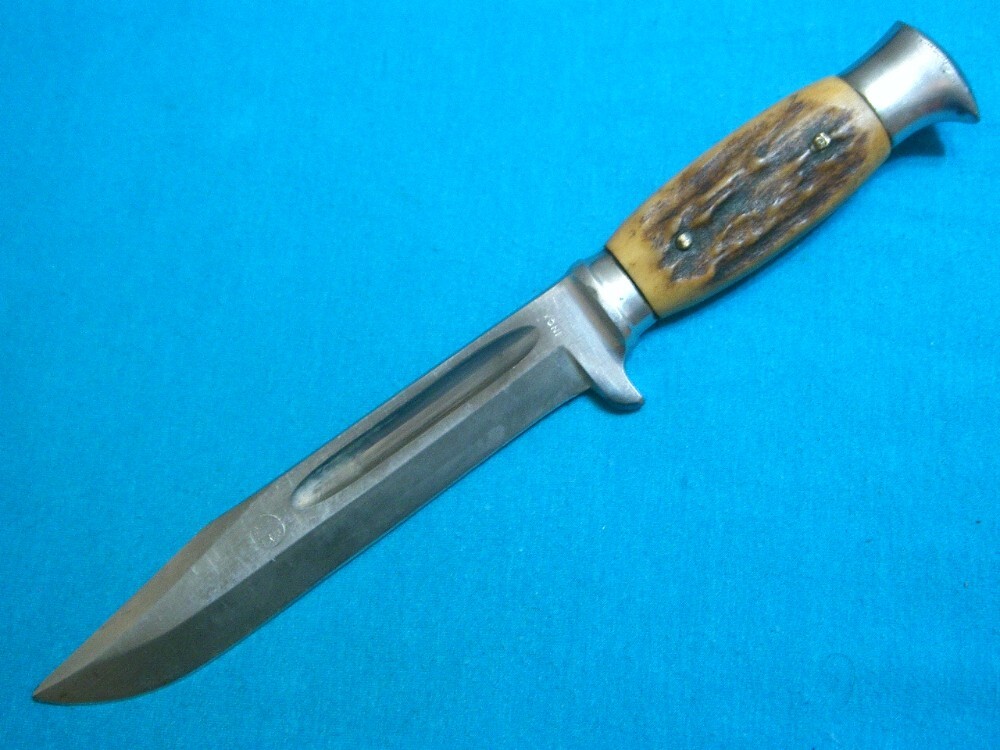 VINTAGE STAG INOX FRABIL FIXED BLADE HUNTING SKINNING SURVIVAL BOWIE ...