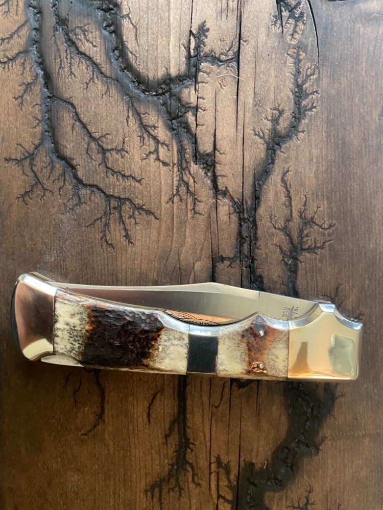 Parker and sons 1986 bone stag Bowie hunter