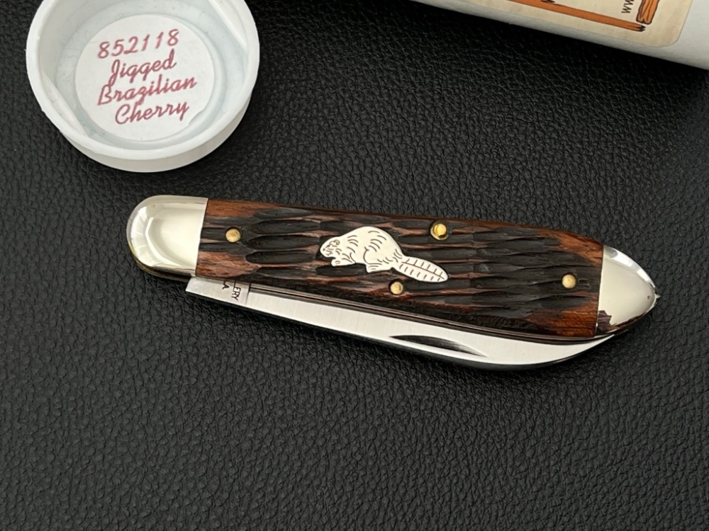 Great Eastern Cutlery GEC 852118 Jigged Brazilian Cherry Wood Bulletend ...