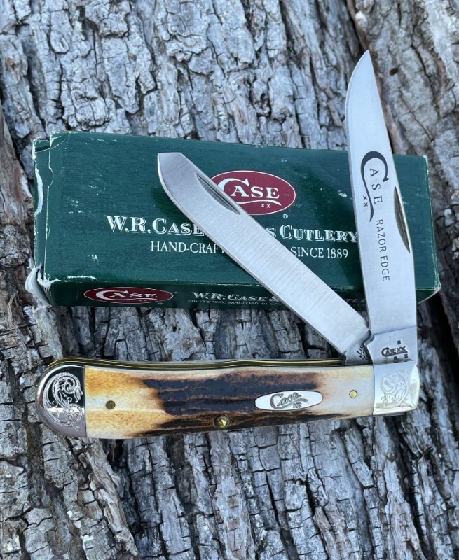 CASE XX ** 2007 SFO STAG RAZOR EDGE SCROLLED TRAPPER