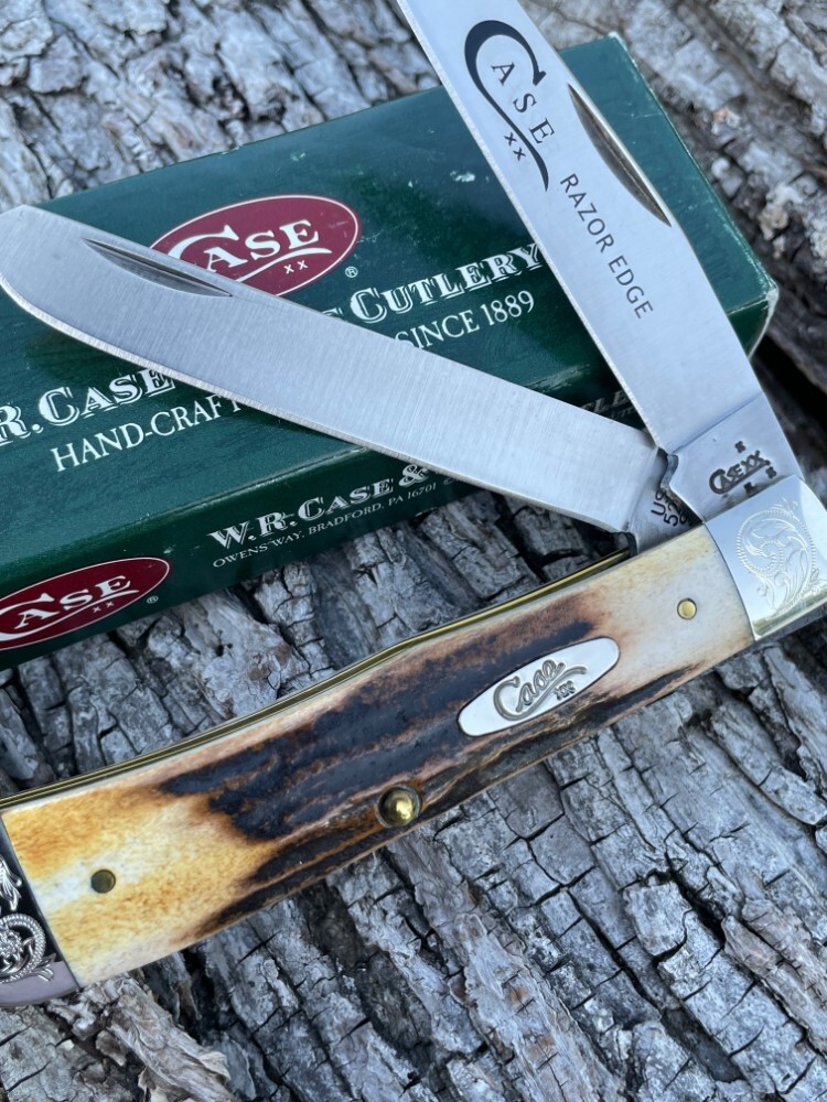 CASE XX ** 2007 SFO STAG RAZOR EDGE SCROLLED TRAPPER