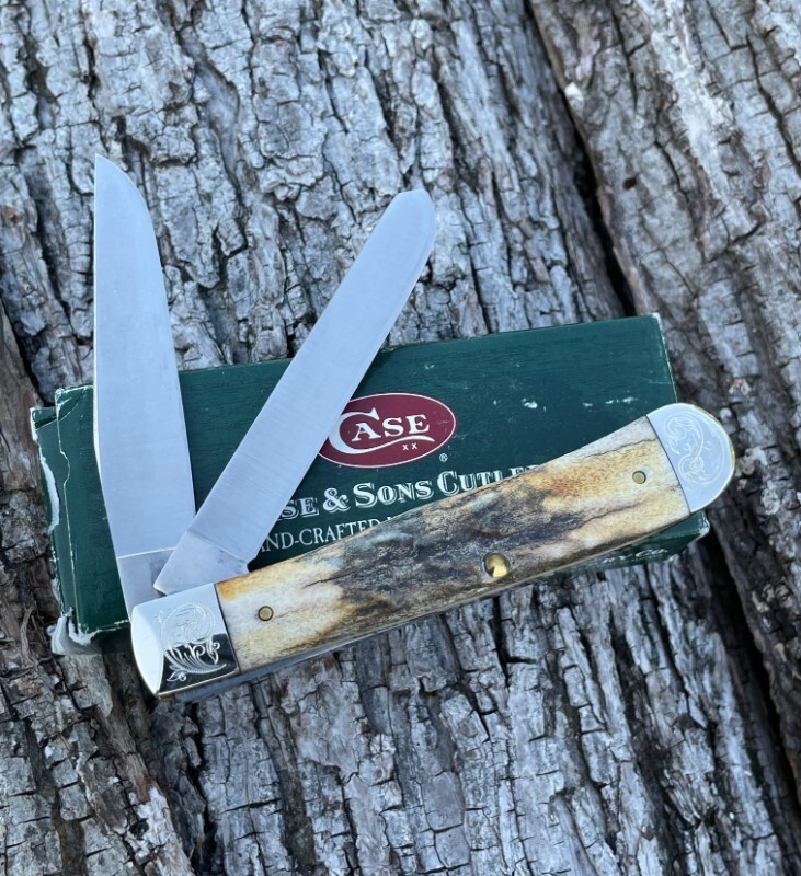 CASE XX ** 2007 SFO STAG RAZOR EDGE SCROLLED TRAPPER