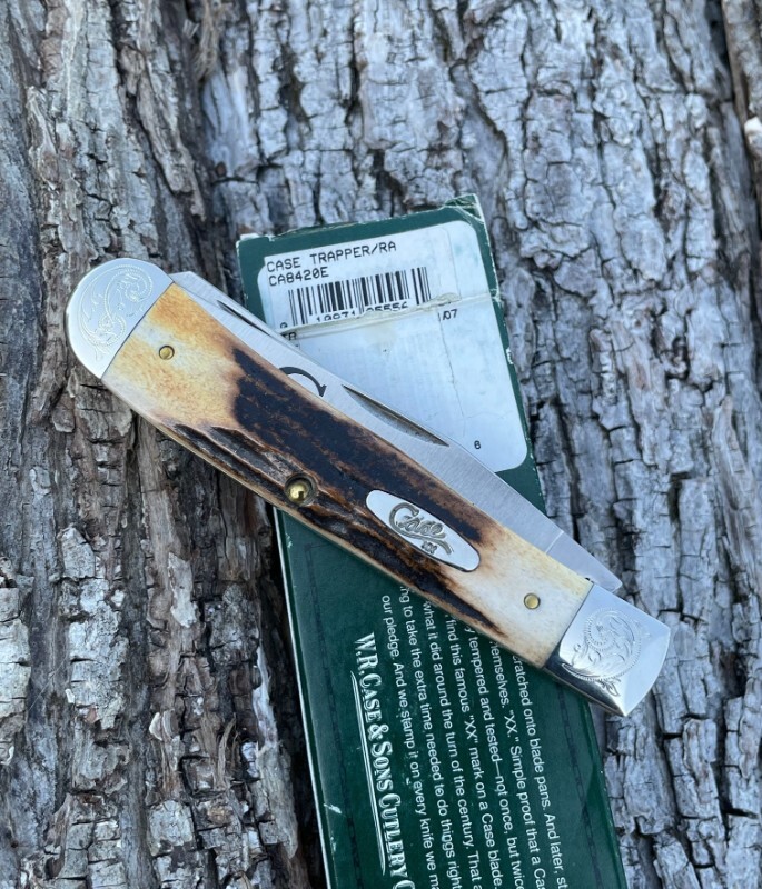 CASE XX ** 2007 SFO STAG RAZOR EDGE SCROLLED TRAPPER