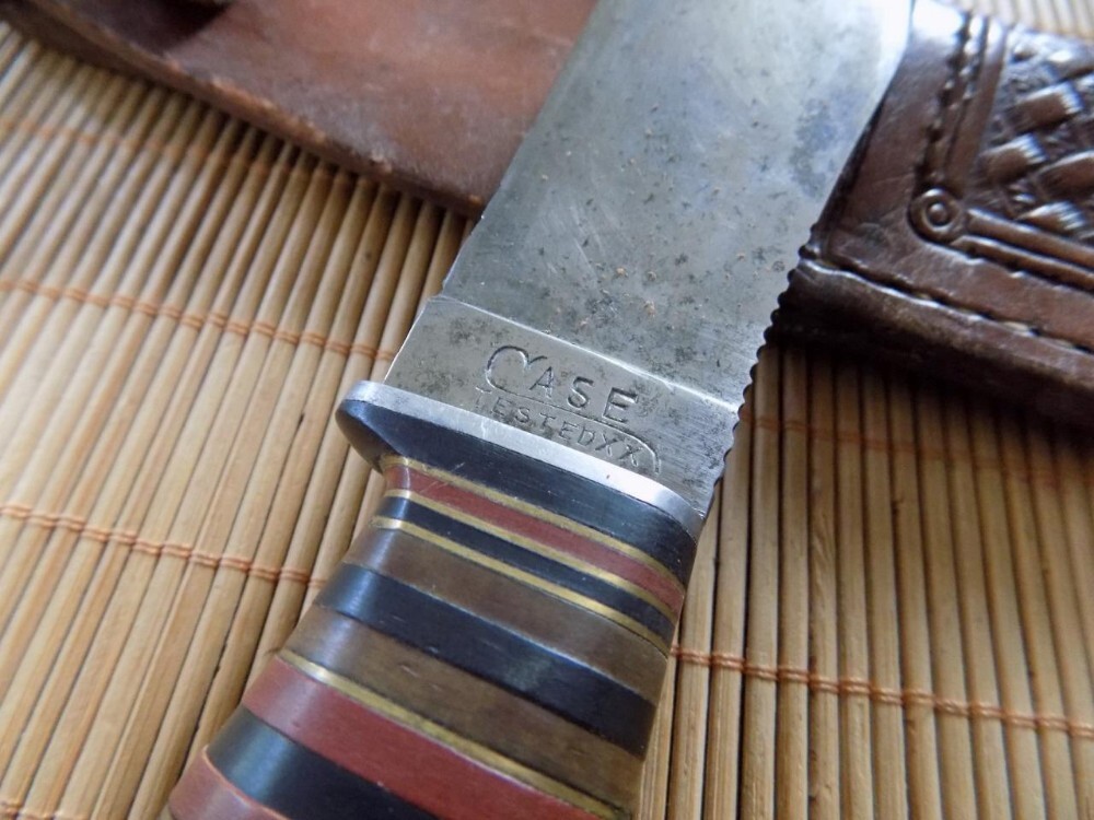 Used CASE Tested XX Scout Fixed Blade Knife and original sheath.