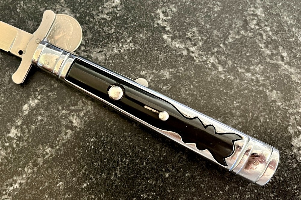 Rare Hellraiser Variation Swing Guard Switchblade Knife, From Spain, Unused