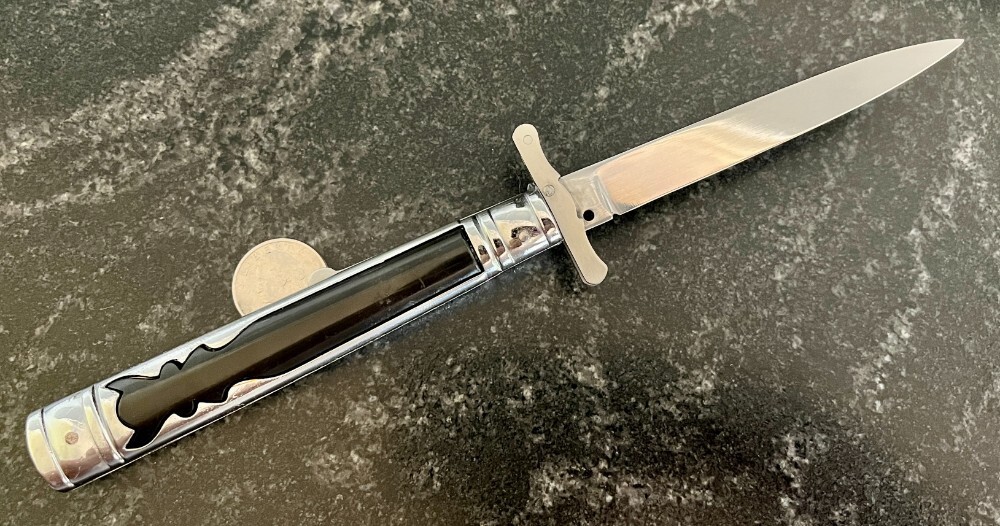 Rare Hellraiser Variation Swing Guard Switchblade Knife, From Spain, Unused