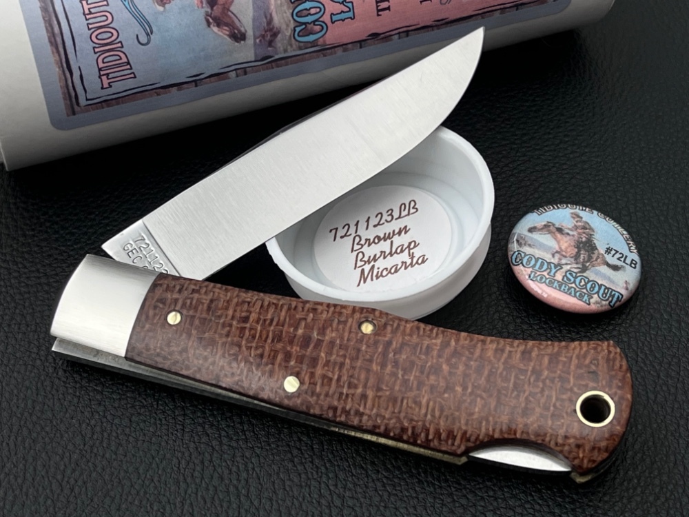 Great Eastern Cutlery GEC 721123LB Brown Burlap Micarta Cody Scout ...