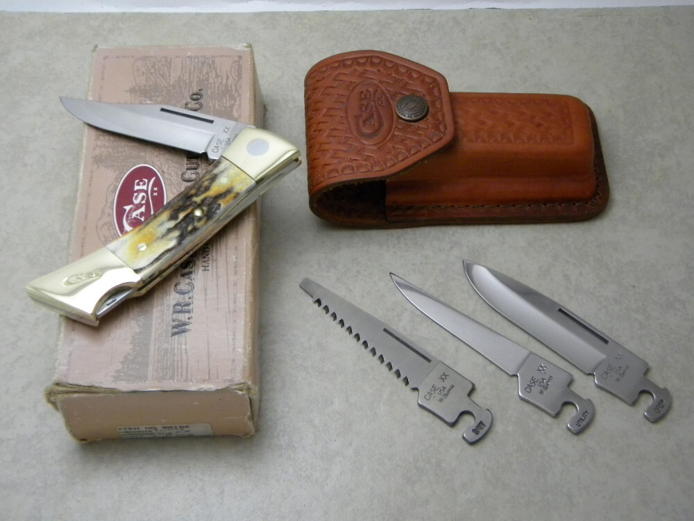Case XX USA Stag 1989 Changer Lockback Knife NIB w/Pouch