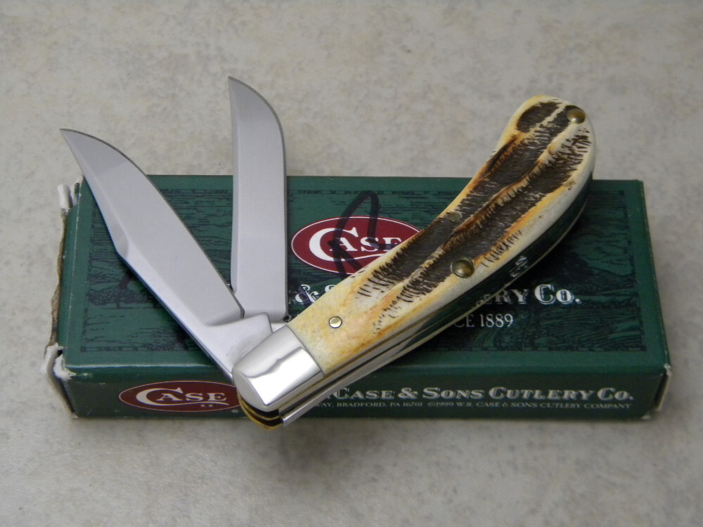 Case XX USA 2004 Bone Stag T.B. 6.52110 (Signed by T.B.) Saddlehorn ...