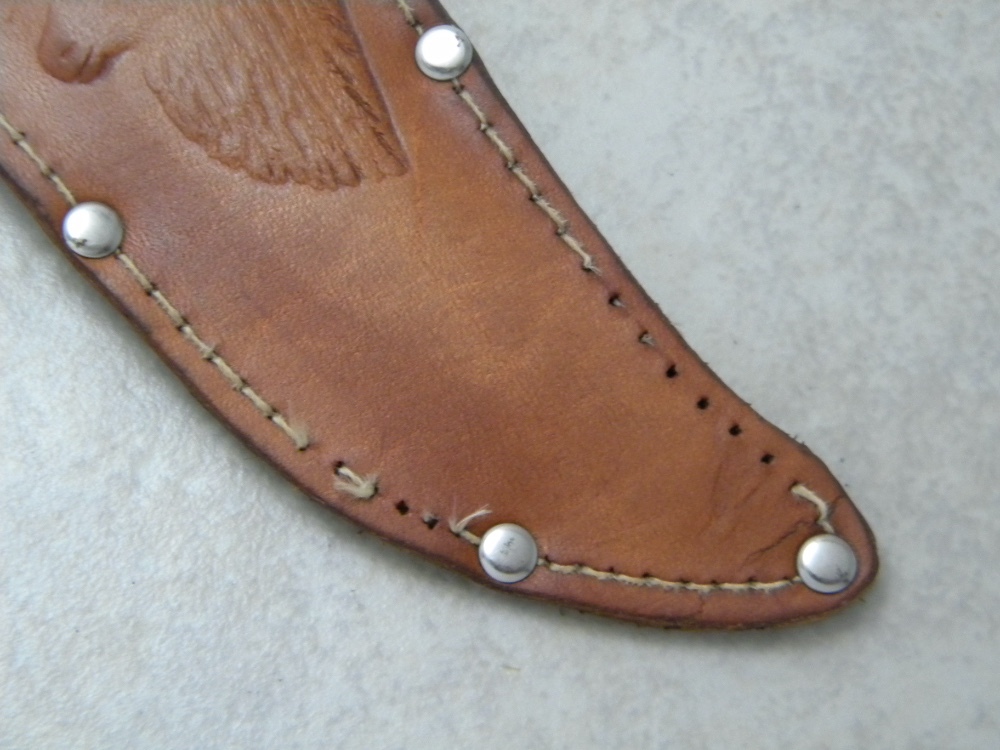 E.C. Solingen Germany Alaskan Trapper Stag Fixed Blade Sheath Knife