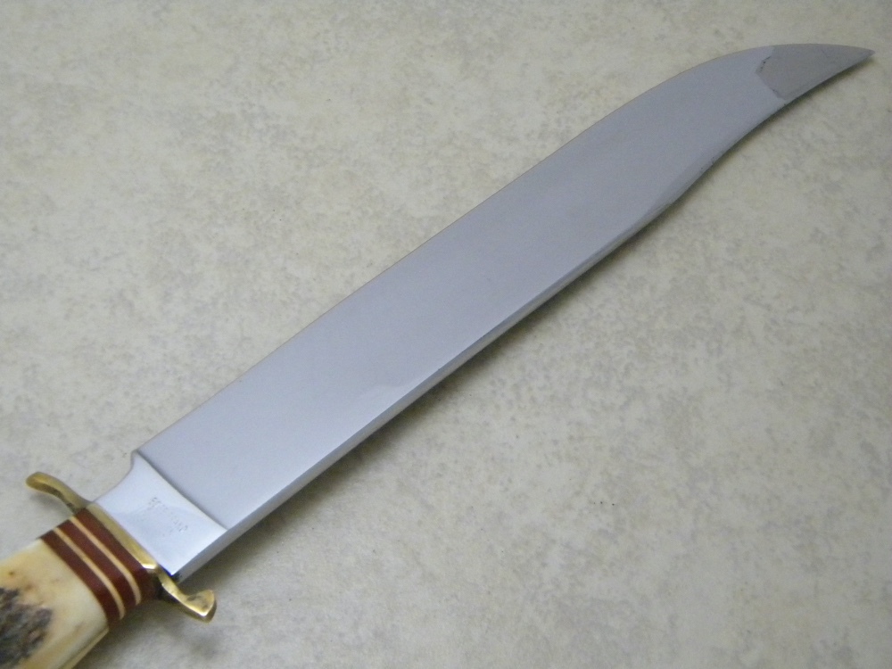 Edge Brand Solingen Germany Stag Gator Hunter Fixed Blade Sheath Knife