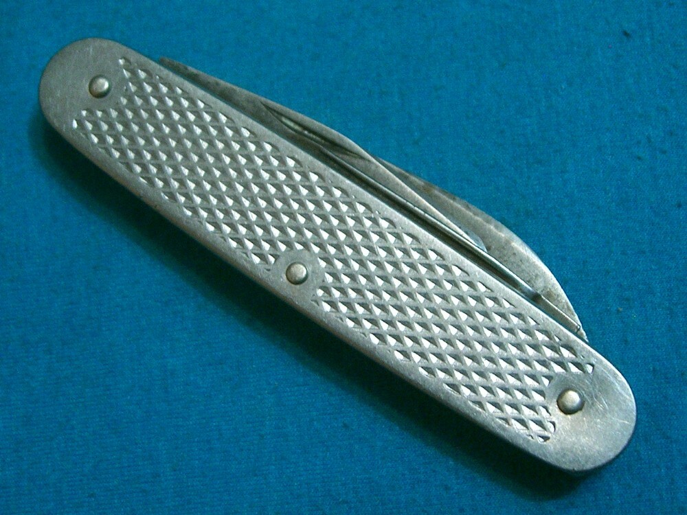 VINTAGE 3 BLADE STAINLESS MILITARY SCOUTS SCOUT CAMPING SURVIVAL ...
