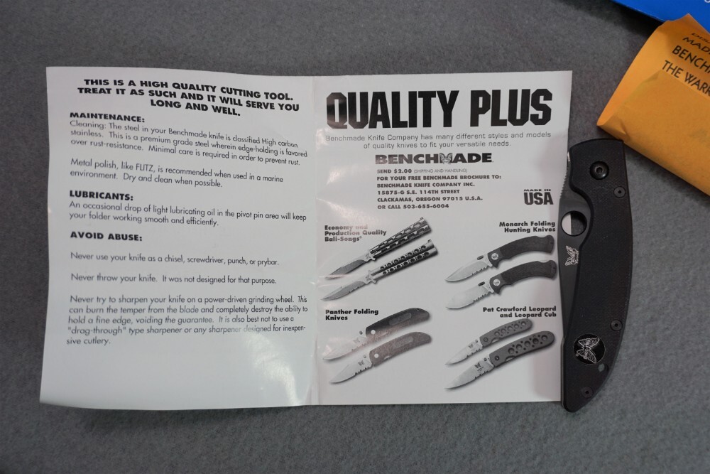 RARE BENCHMADE 812 SBT MINI AFCK ATS-34 COMBO BLADE FOLDING KNIFE IOB!