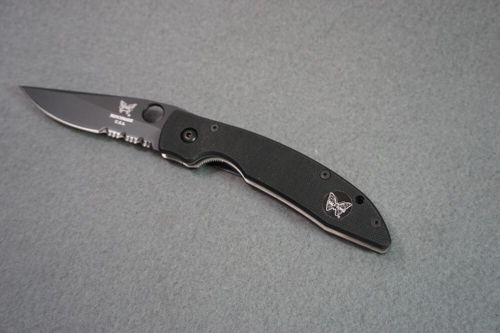 RARE BENCHMADE 812 SBT MINI AFCK ATS-34 COMBO BLADE FOLDING KNIFE IOB!
