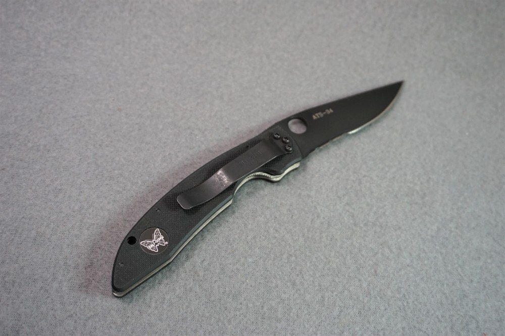 RARE BENCHMADE 812 SBT MINI AFCK ATS-34 COMBO BLADE FOLDING KNIFE IOB!